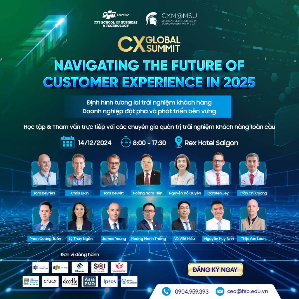 Cảm ơn các đơn vị đồng hành tại Hội nghị Quốc tế: GLOBAL CX SUMMIT 2024 - FPT Education